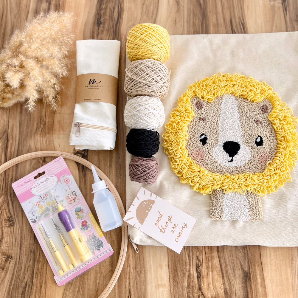 Punch Kırlent Kiti Aslan – Mini Hobievi