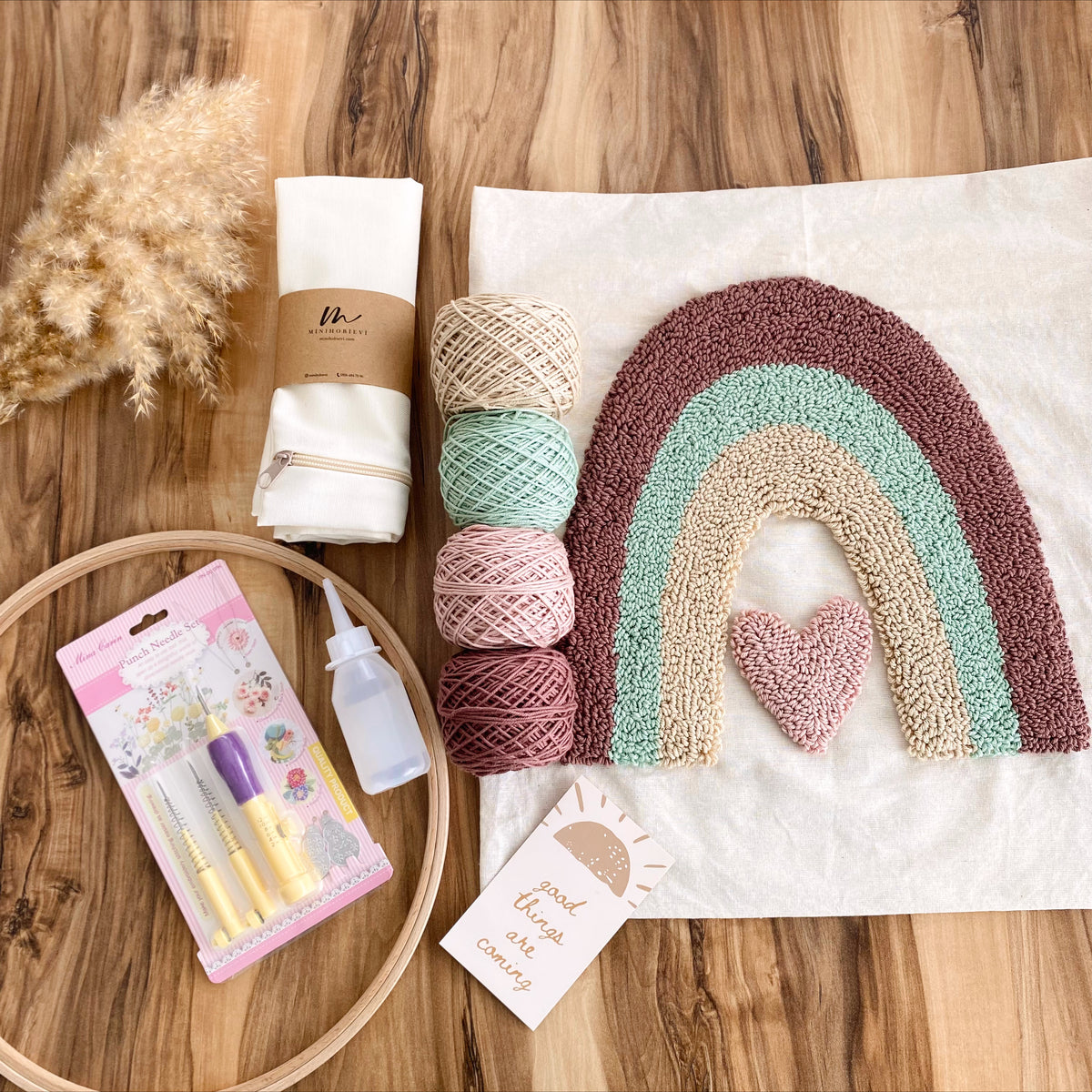 Punch Throw Pillow Kit Rainbow – Mini Hobievi